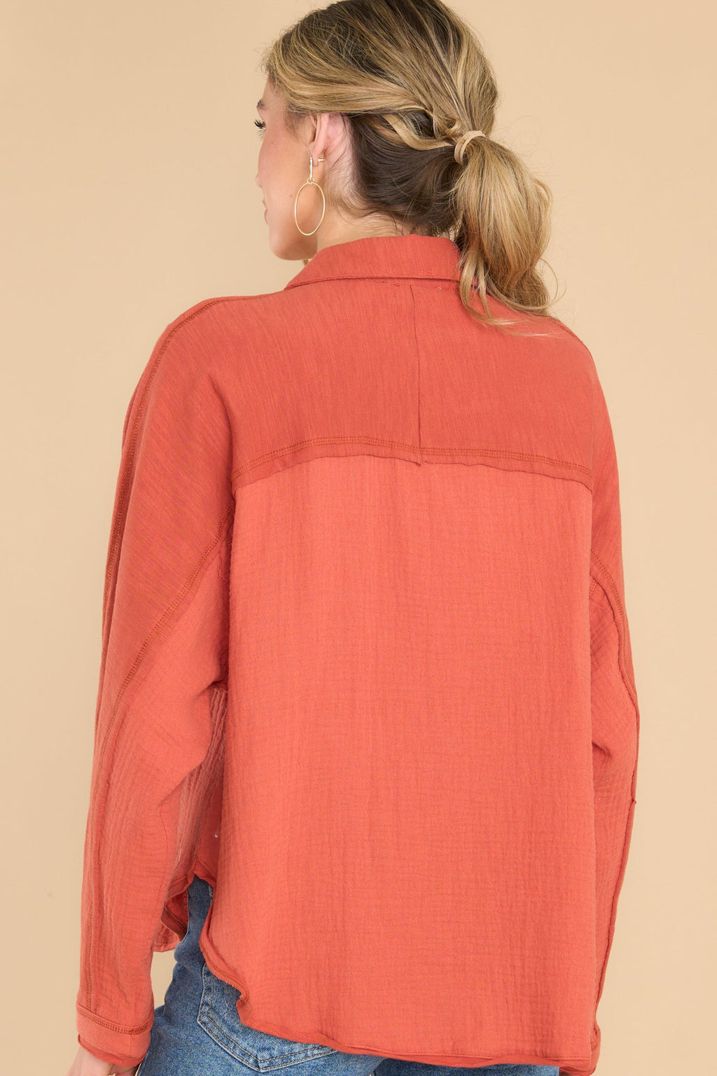 Comfortable Ginger Top - Shirts & Blouses | Red Dress