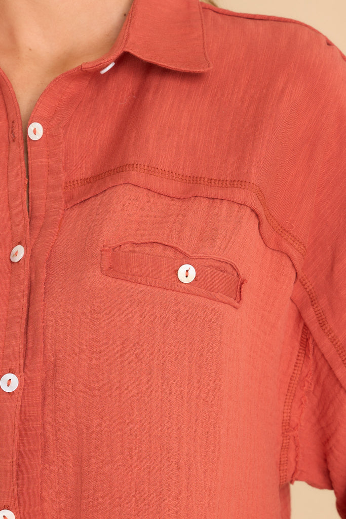 Comfortable Ginger Top - Shirts & Blouses | Red Dress