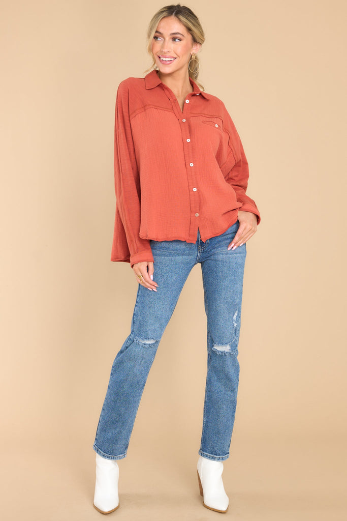 Comfortable Ginger Top - Shirts & Blouses | Red Dress