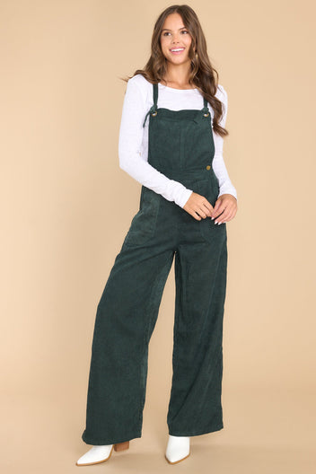 Adorable Hunter Green Corduroy Overalls - Overalls | Red Dress